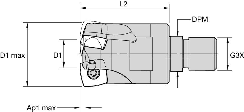7792VXD12 High-Feed Milling Cutters