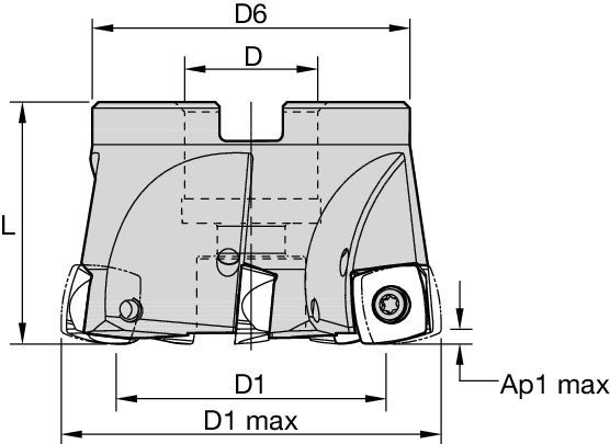 7792VXD12 Shell Mill • Coarse, Medium and Fine Pitch • Inch