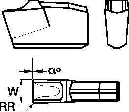 A2™ A2022N00CR02 Cut-Off Insert 1793771 - Kennametal