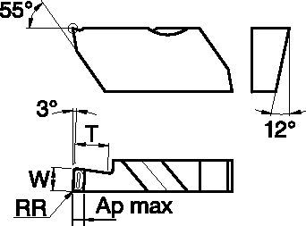 Top Notch™ NFD3125LKI Groove and Turn Insert 4109652 - Kennametal