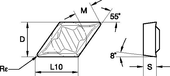 Top Notch™ DCGR150408 Profiling Insert 1163235 - Kennametal