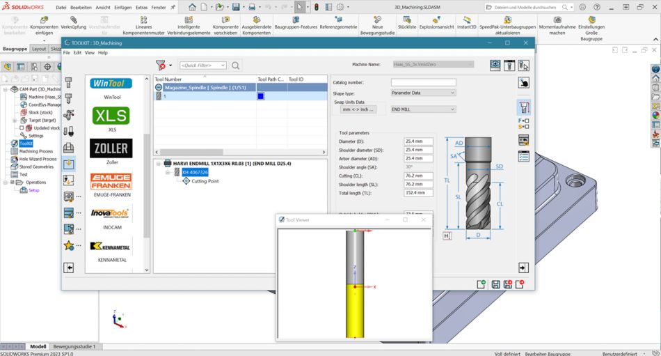 SolidCAM - Kennametal Cutting Tool Database Now Available!